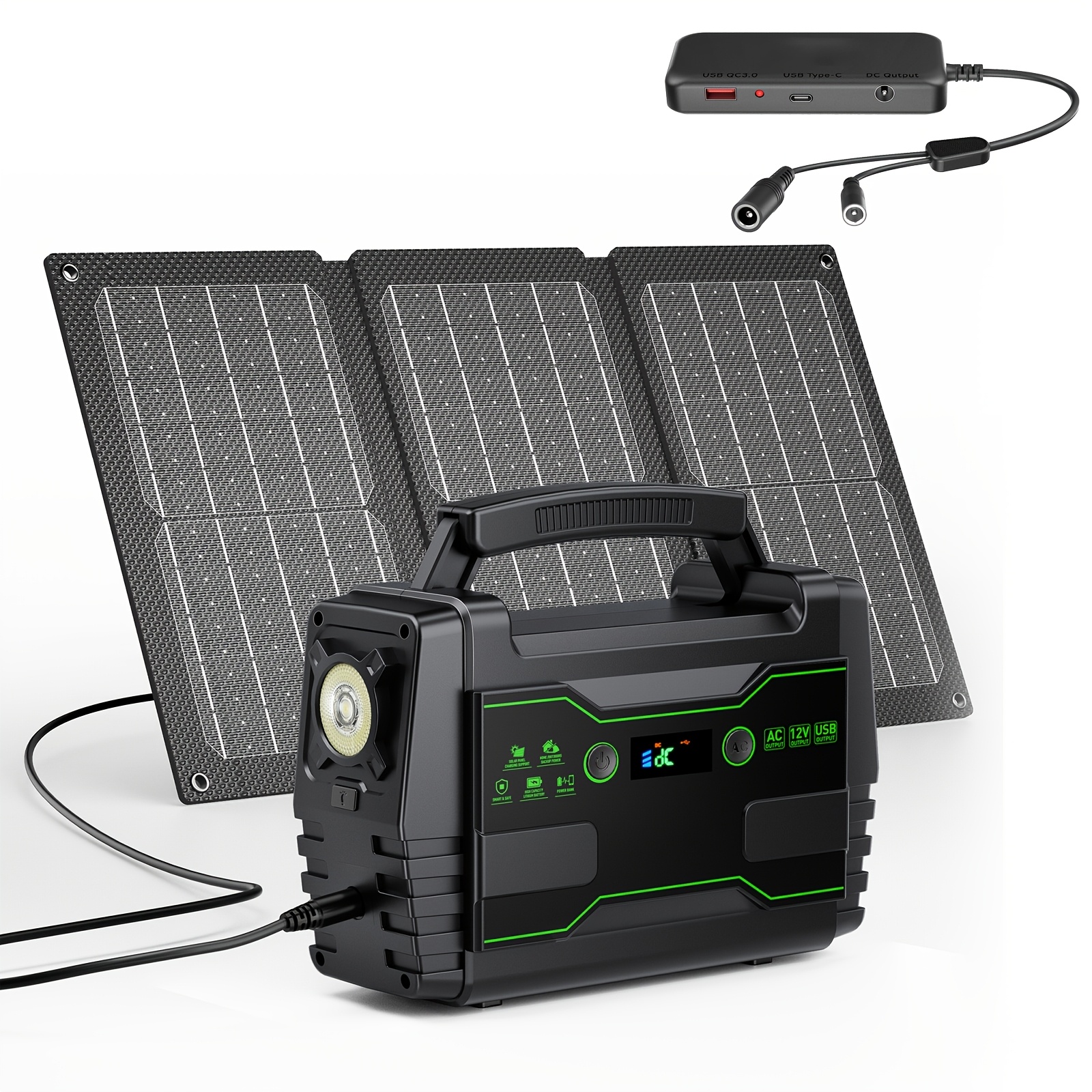 portable solar power generator sold on Temu United States