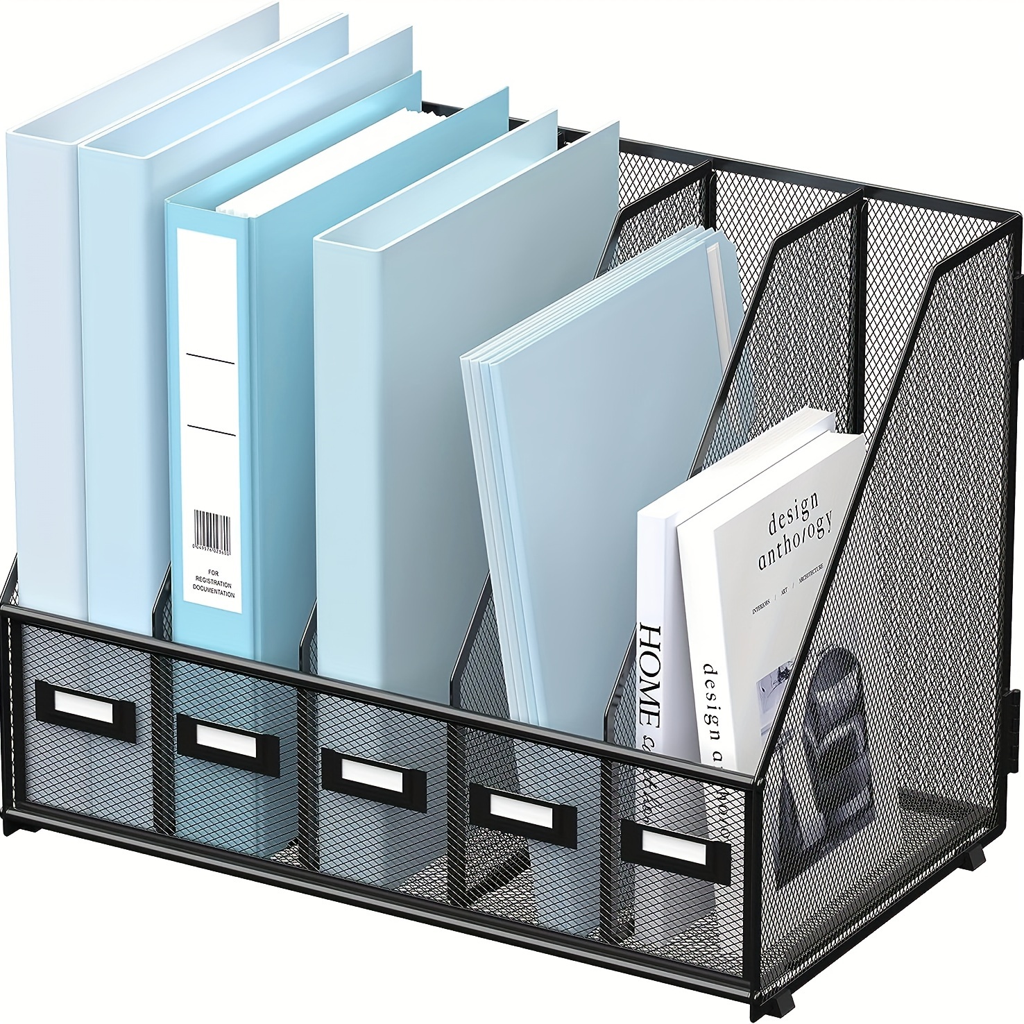 office desk storage rack metal office desk magazine file Temu