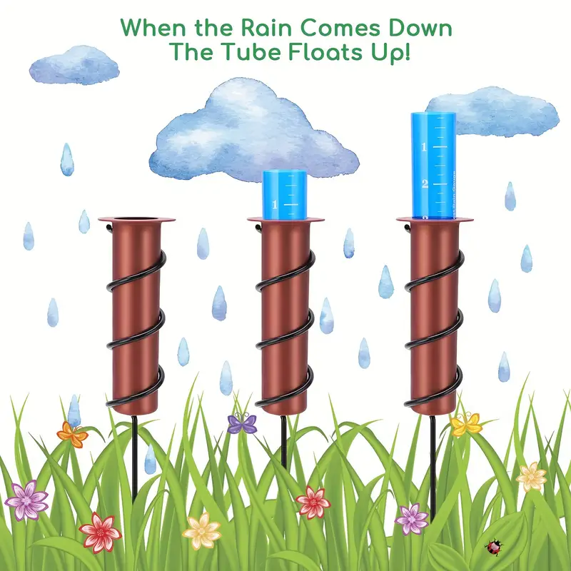 Floating Rain Gauge Ground Mounted Plastic Cylinder Rain - Temu Floating Rain Gauge Ground Mounted Plastic Cylinder Rain - Temu