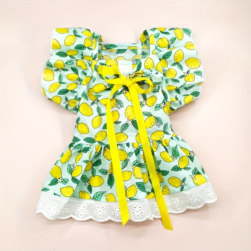 1pc cute cat skirt with bowknot kitten dress lemon dresses for small ...