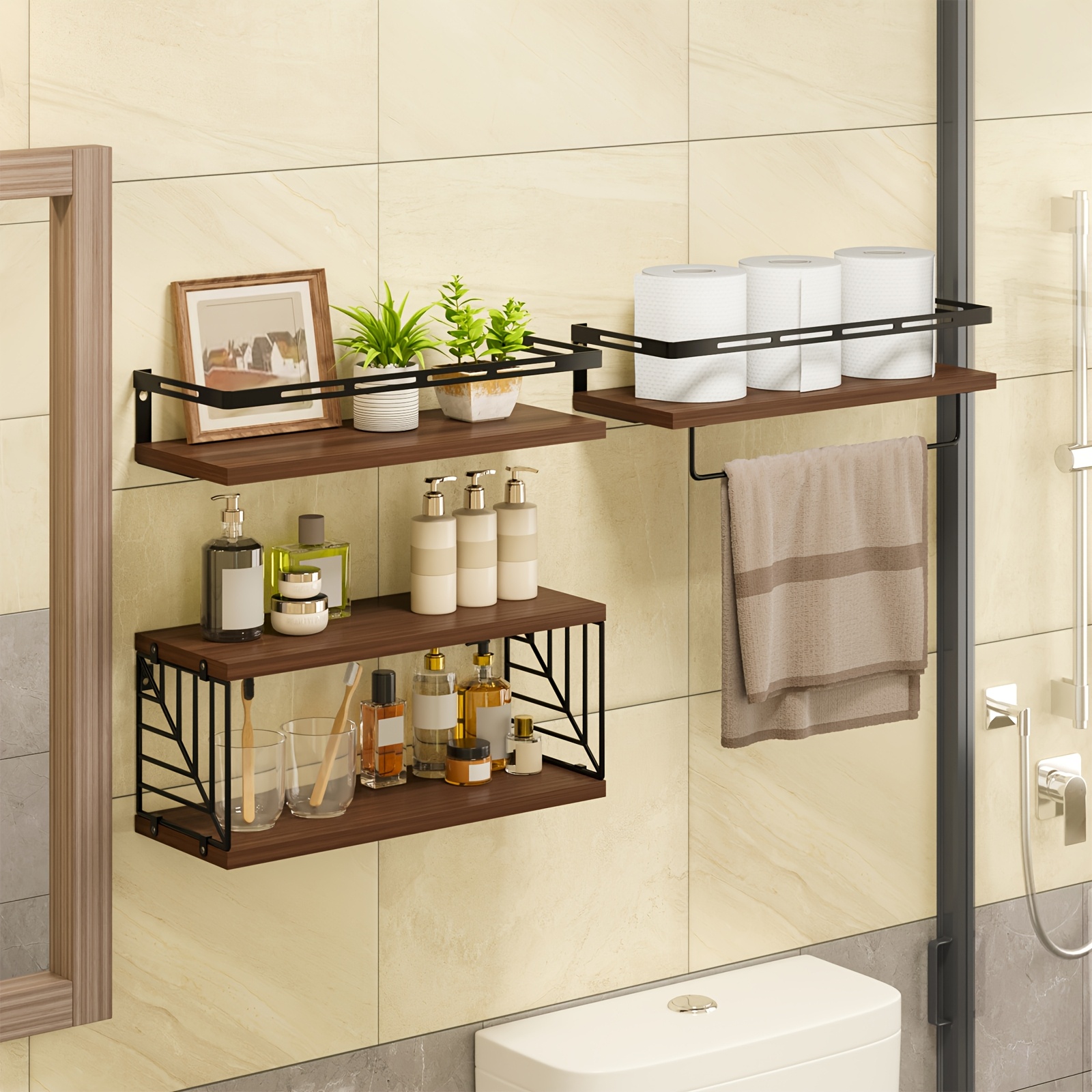 bathroom shelves sold on Temu United States