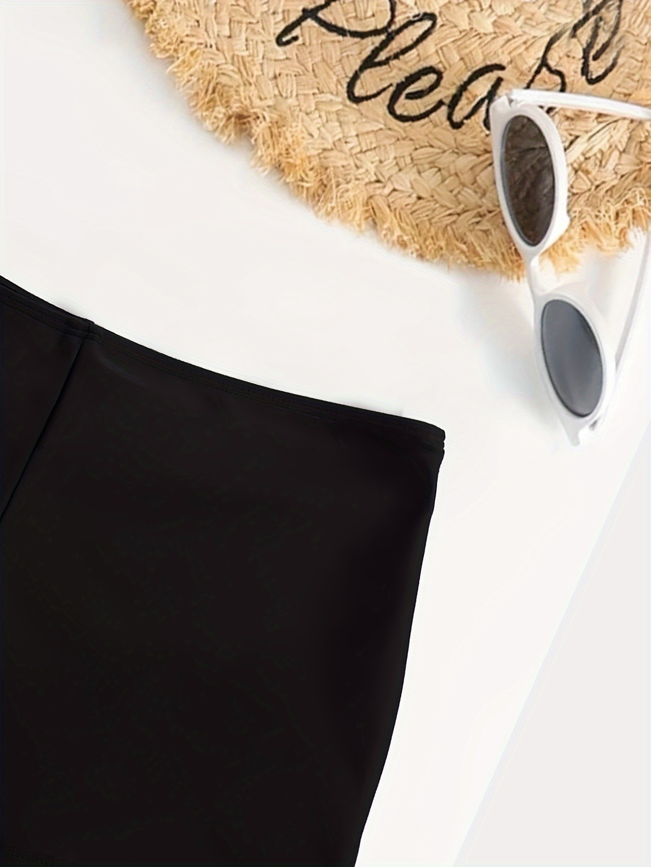 Solid Color Versatile Swim Shorts, High Stretch Basic Bikini Bottoms ...