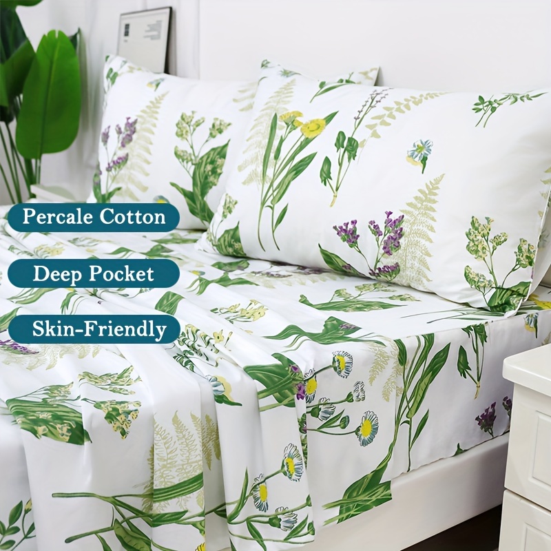 bed sheets sets cotton sold on Temu United States