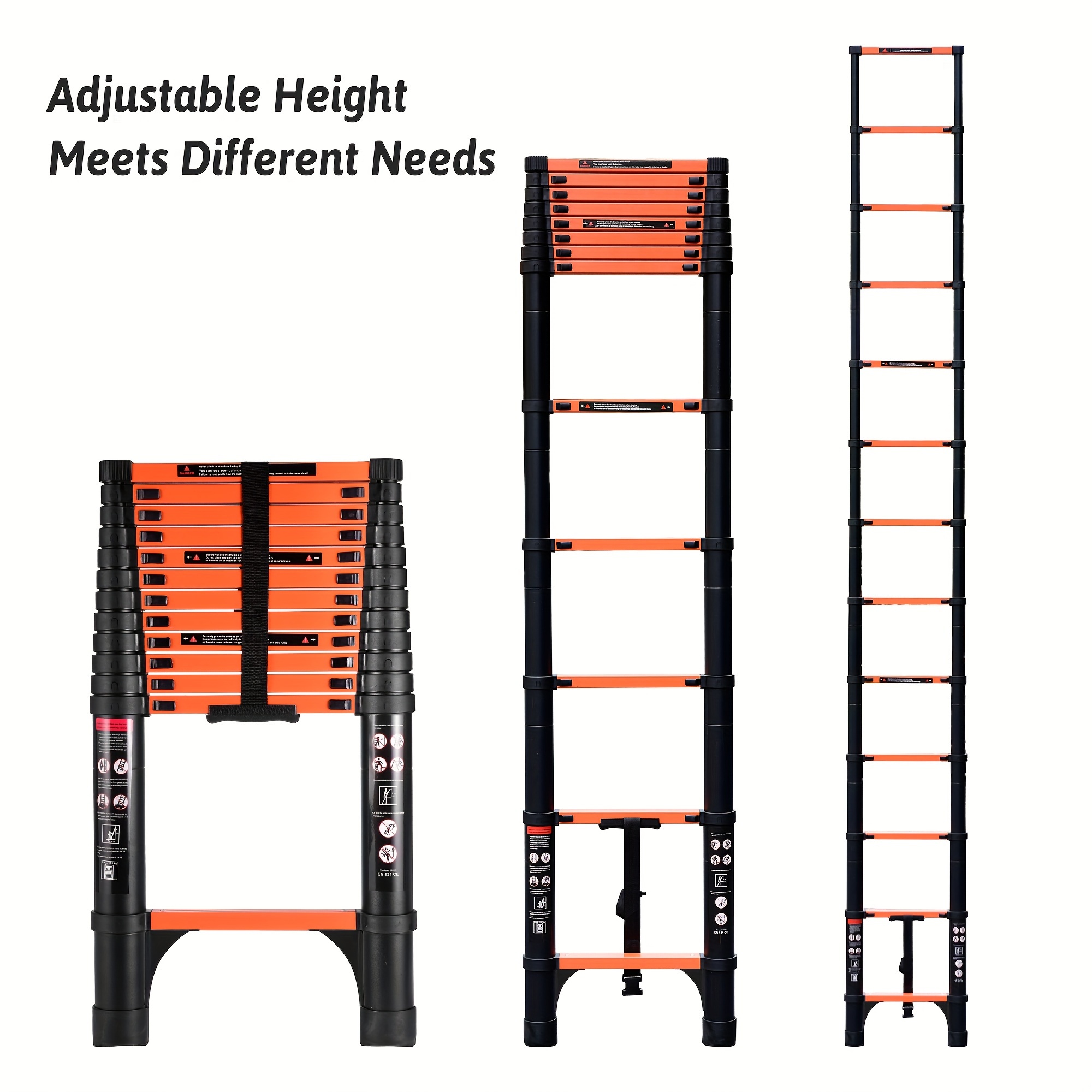 Telescoping Ladder Telescopic Extension Ladder Aluminum - Temu