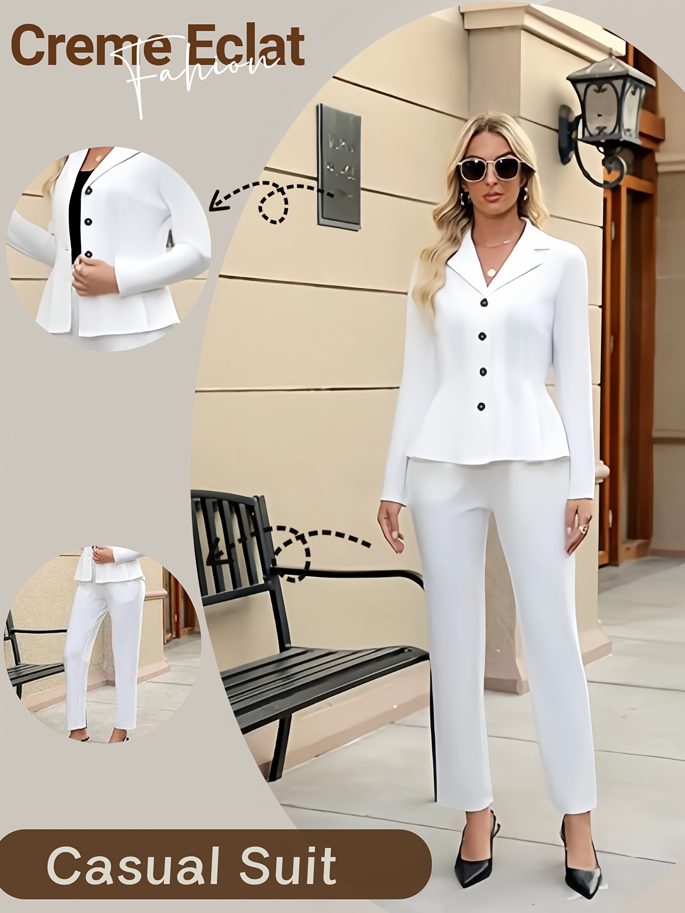 white suits for women sold on Temu United States