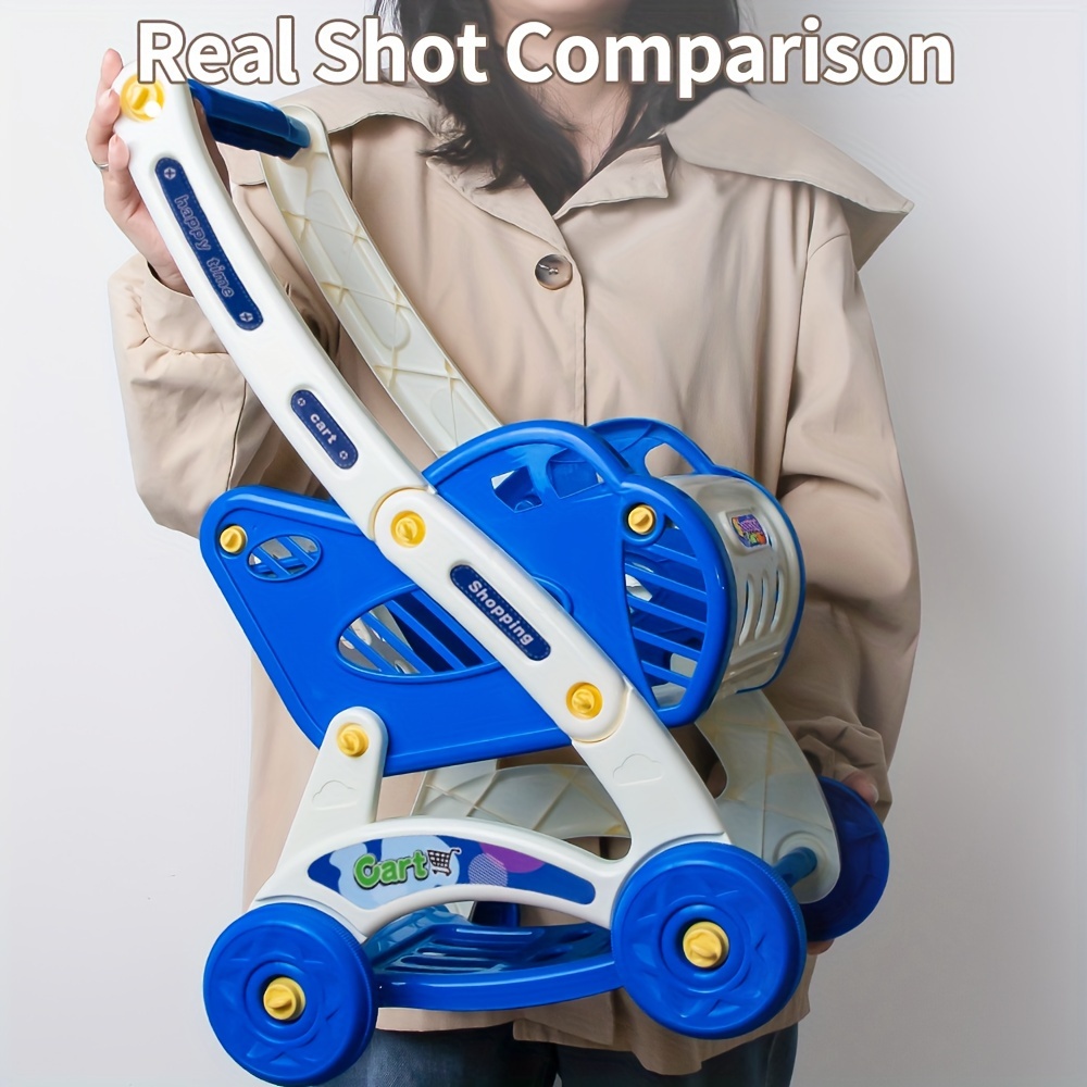 Kids' Shopping Cart Toy Set: Family Cooking Playset With Food, Fruits ...