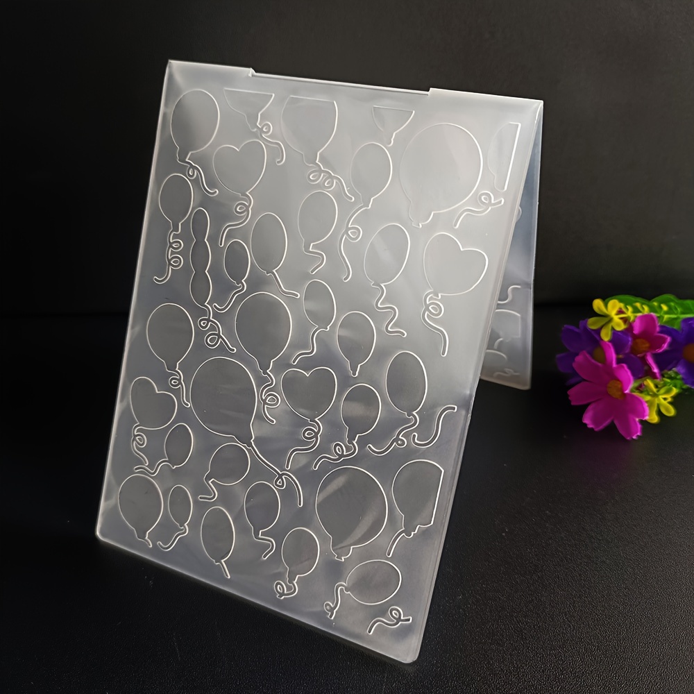 balloon themed embossing folder diy card making - Temu