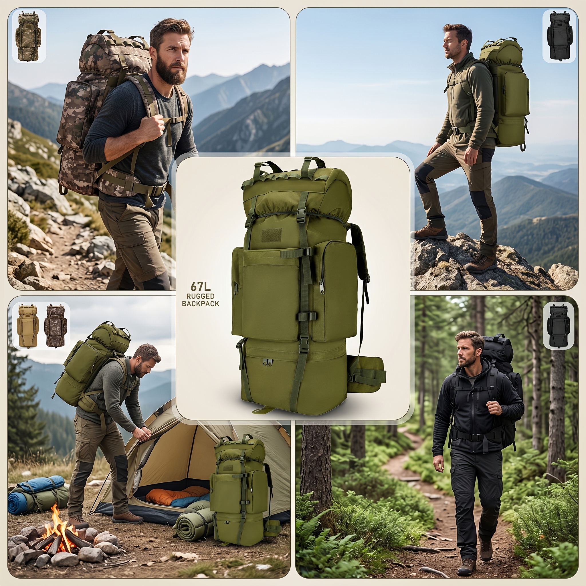 frame backpack sold on Temu United States
