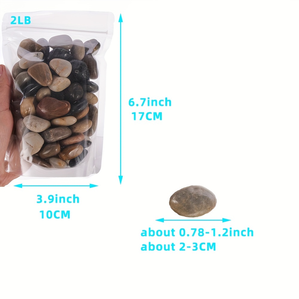 1 Db 2 Fontos Polírozott Kavics Akváriumokhoz, Halmedencékhez És Kerti ...