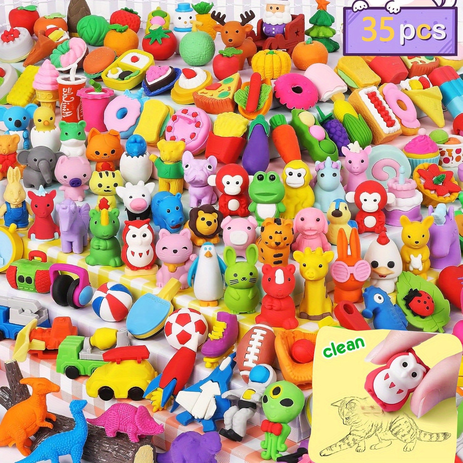 animal eraser sold on Temu United States