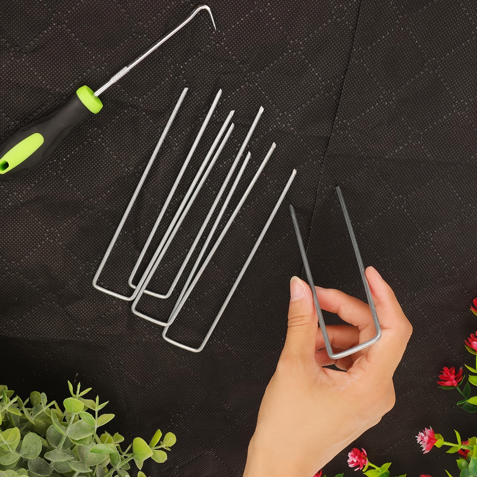 Galvanized Steel U shaped Garden Stakes Metal Securing Pegs - Temu Malaysia