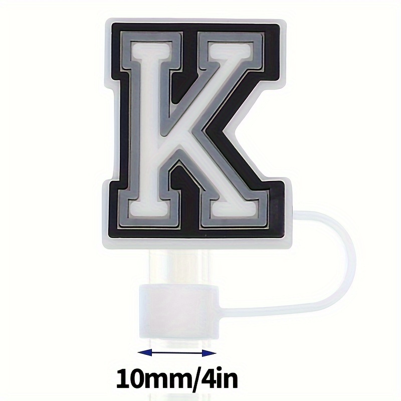 26pcs Letter Series Reusable Dustproof Straw Caps Leakproof Straw Tip ...