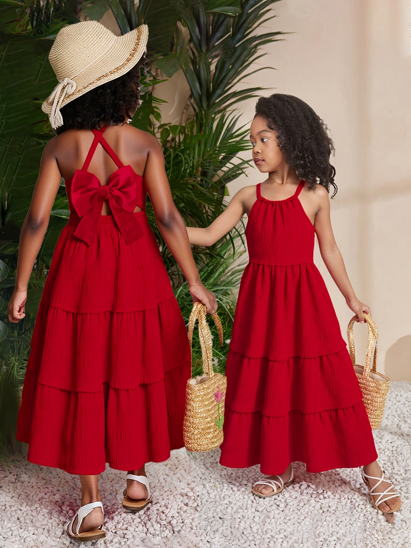 girls red dresses sold on Temu United States