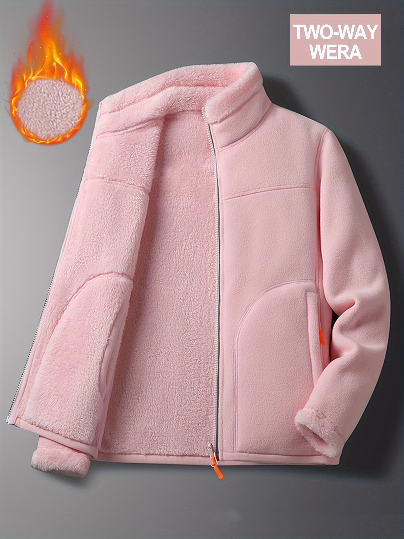 Women's Plus-Size Winter Fleece-Lined Thick Jacket – Iets van Alles by ...