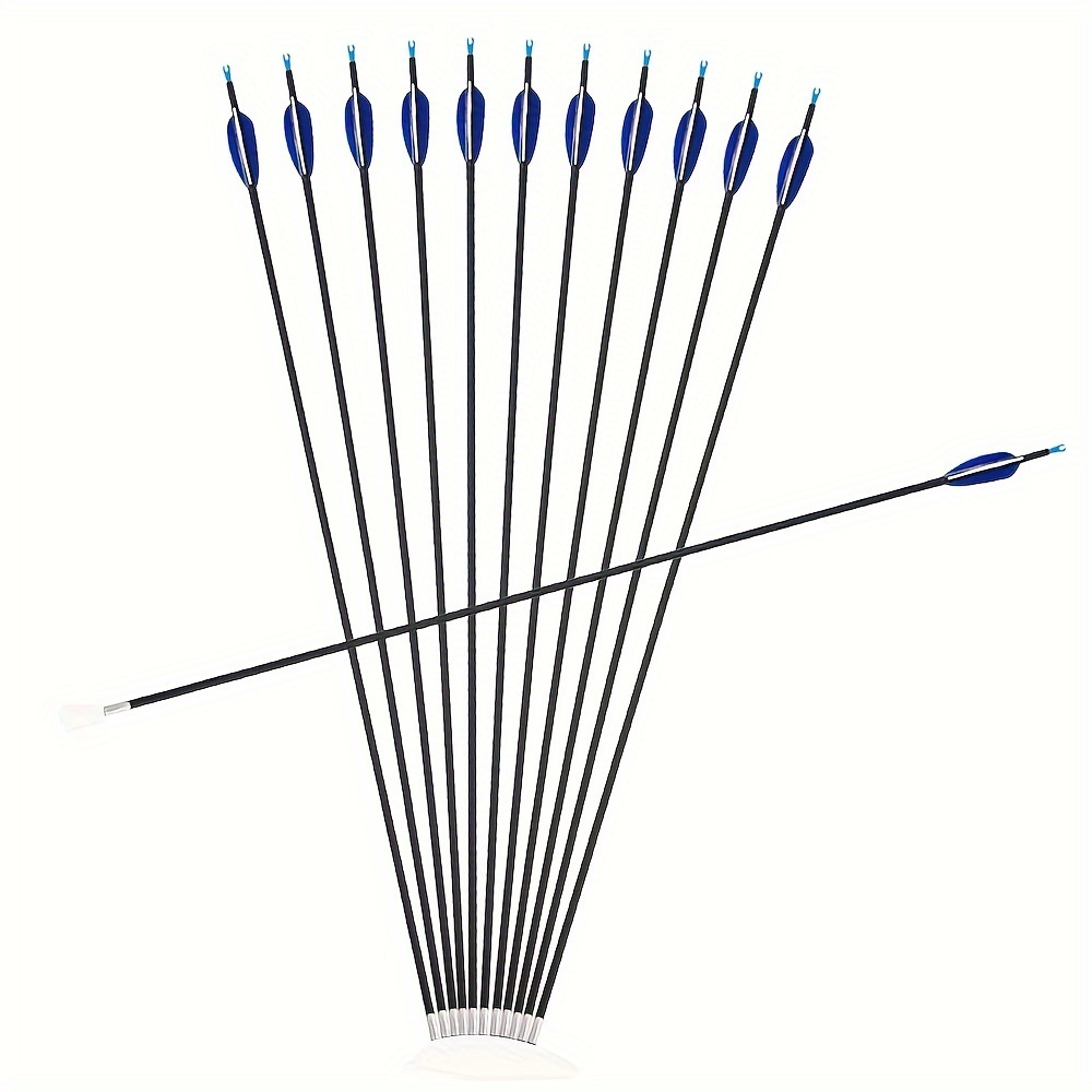 Premium Mixed Carbon Arrows Real Feathers Ideal Recurve - Temu