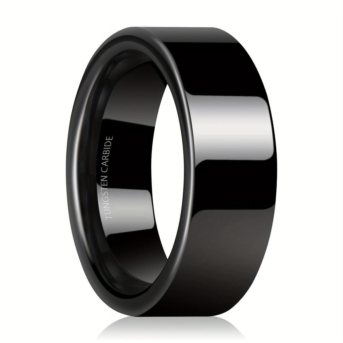 Black Tungsten Carbide Ring Men Suitable Valentine's Day - Temu Ireland