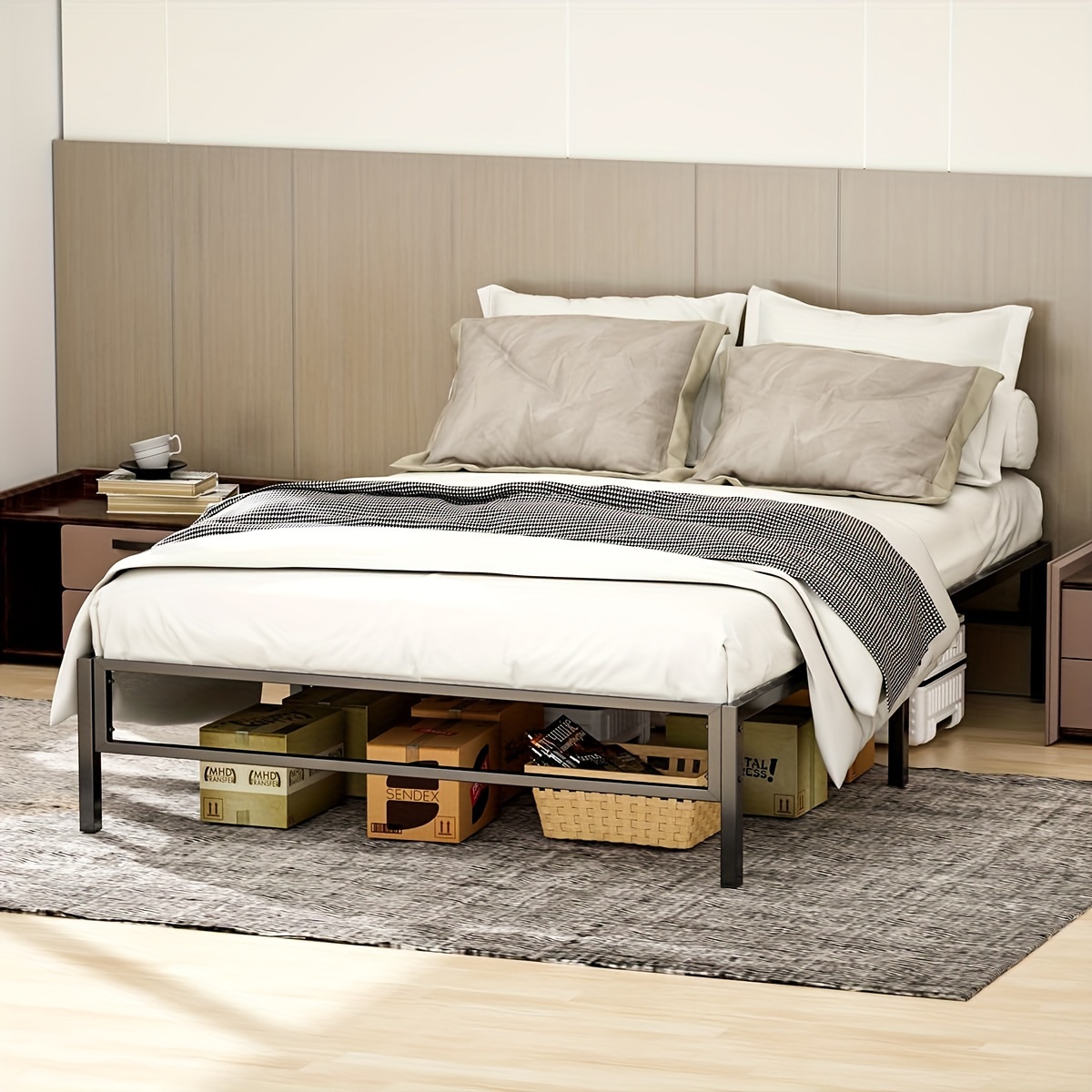 stainless steel single bed frame slat support Temu