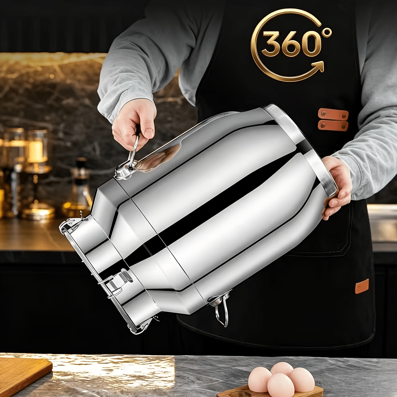 stainless steel flour container sold on Temu Australia