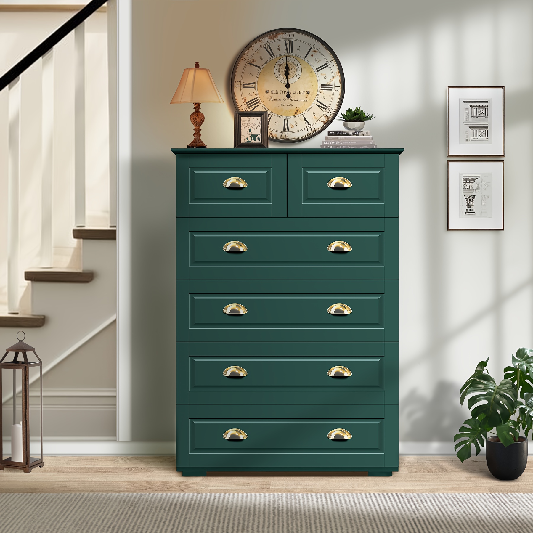 Green and white dresser store
