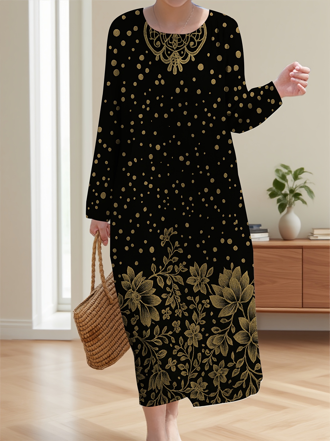 a line long dress sold on Temu United States