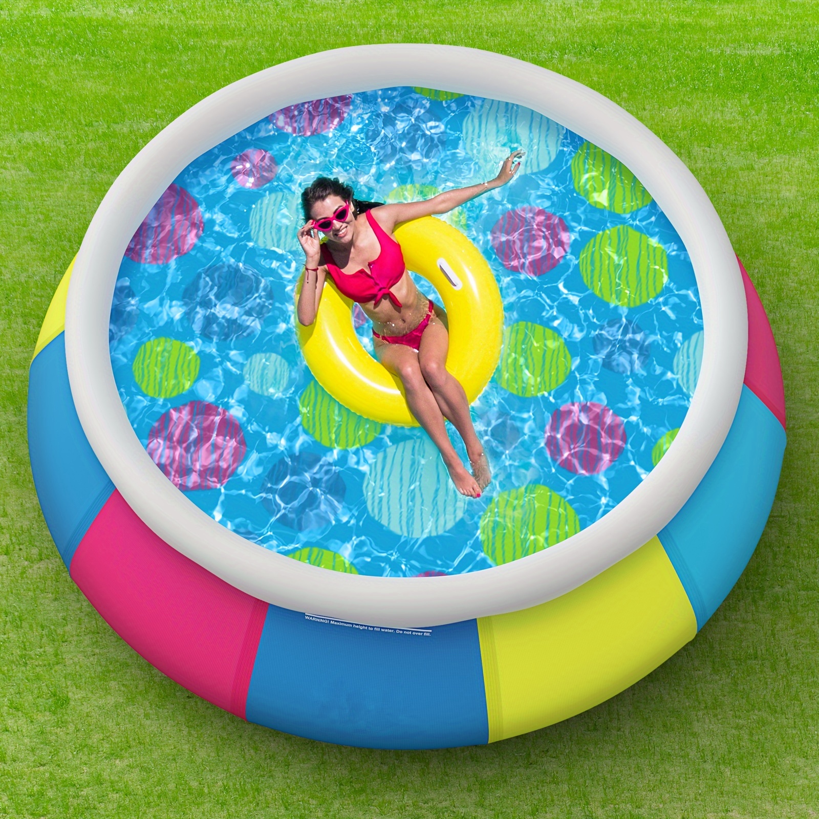 Inflatable Swimming Pool Pool Pool Cover Blow Pool - Temu