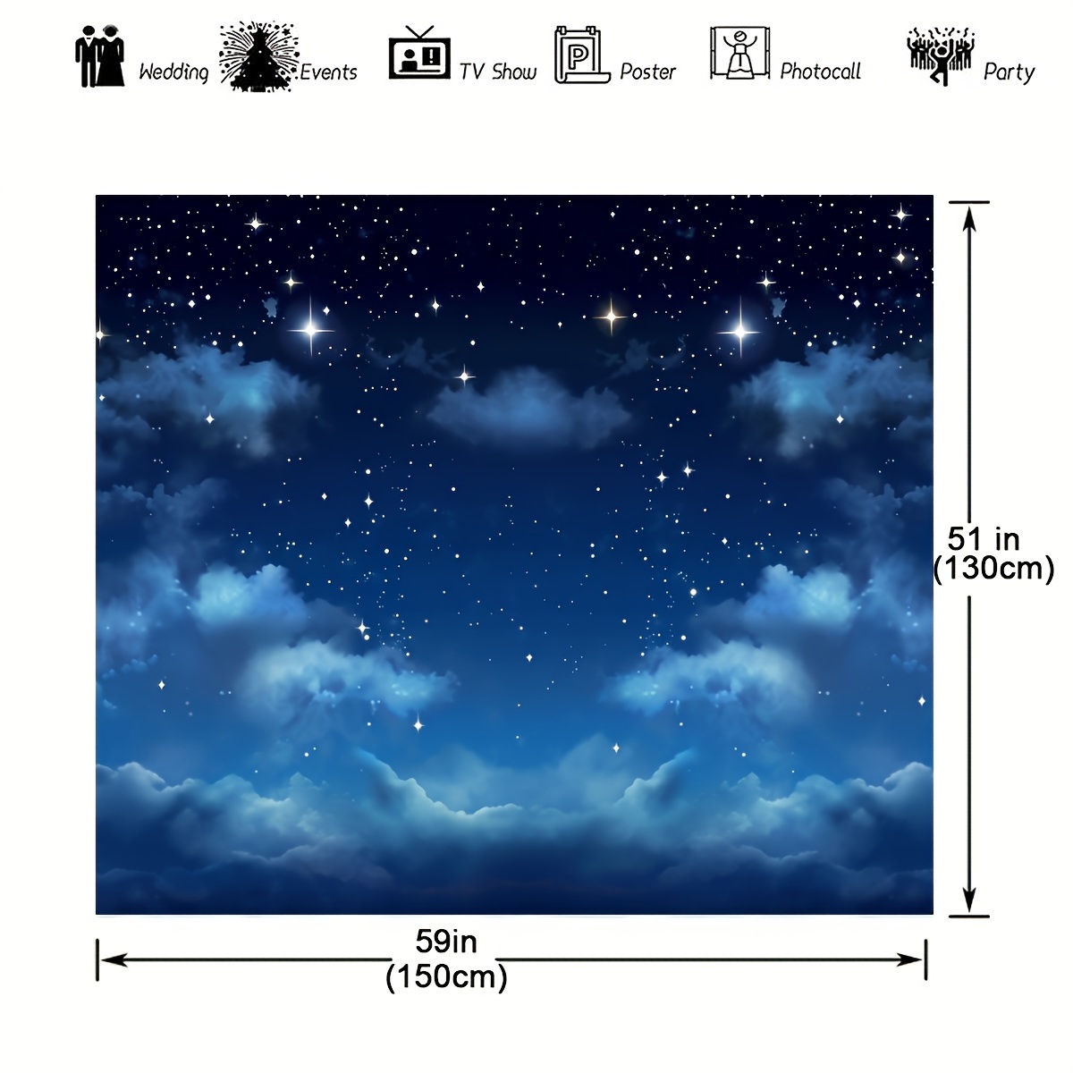 Twinkle Twinkle Little Star Backdrop Blue Starry Sky - Temu