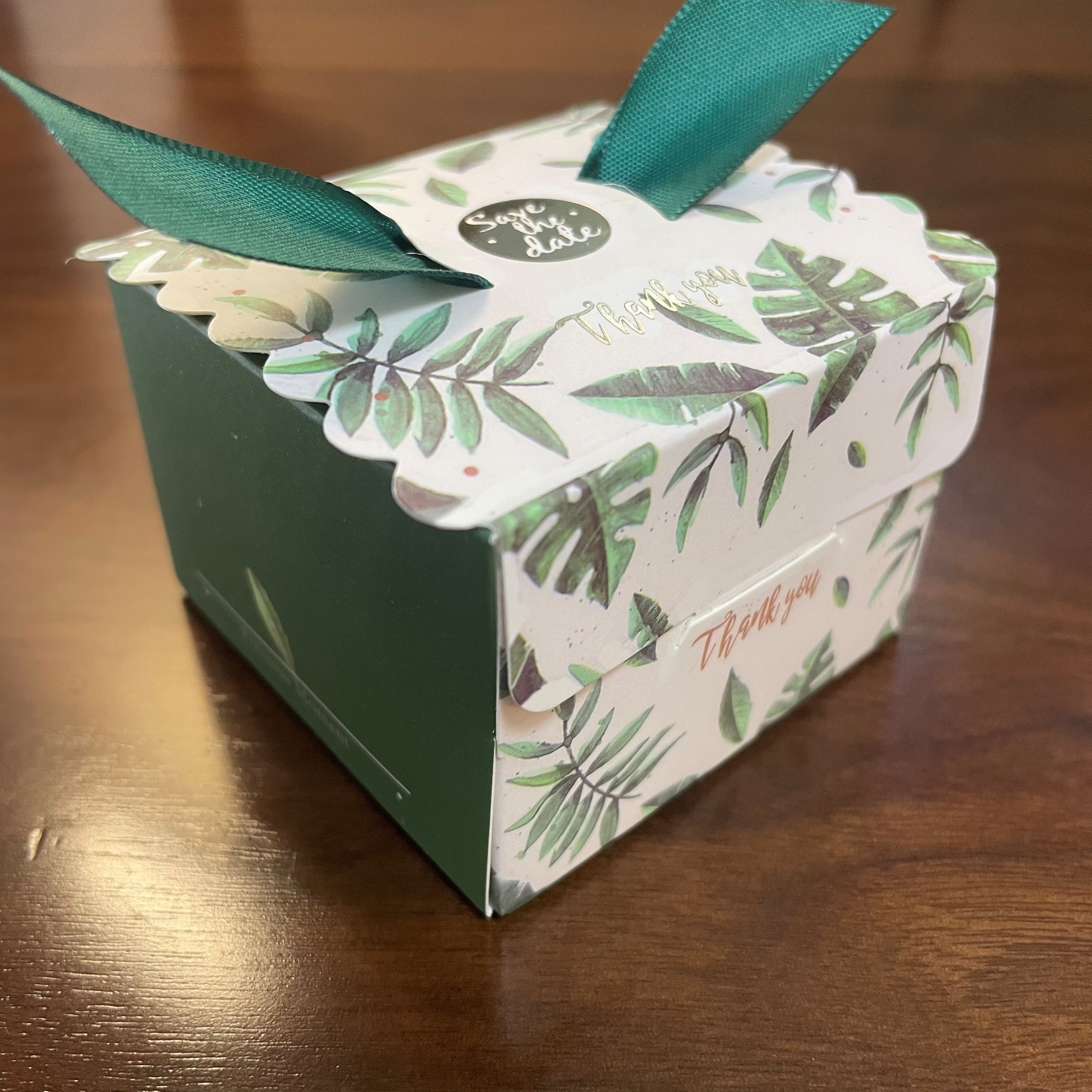 elegant square wedding favor boxes golden bowknot perfect - {region_name}