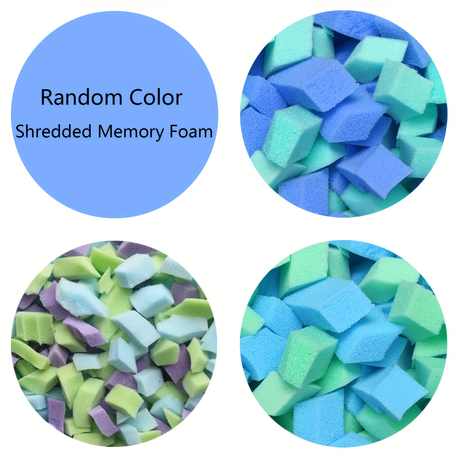 10 lbs crushed memory foam filling without gel random color comfortable ...