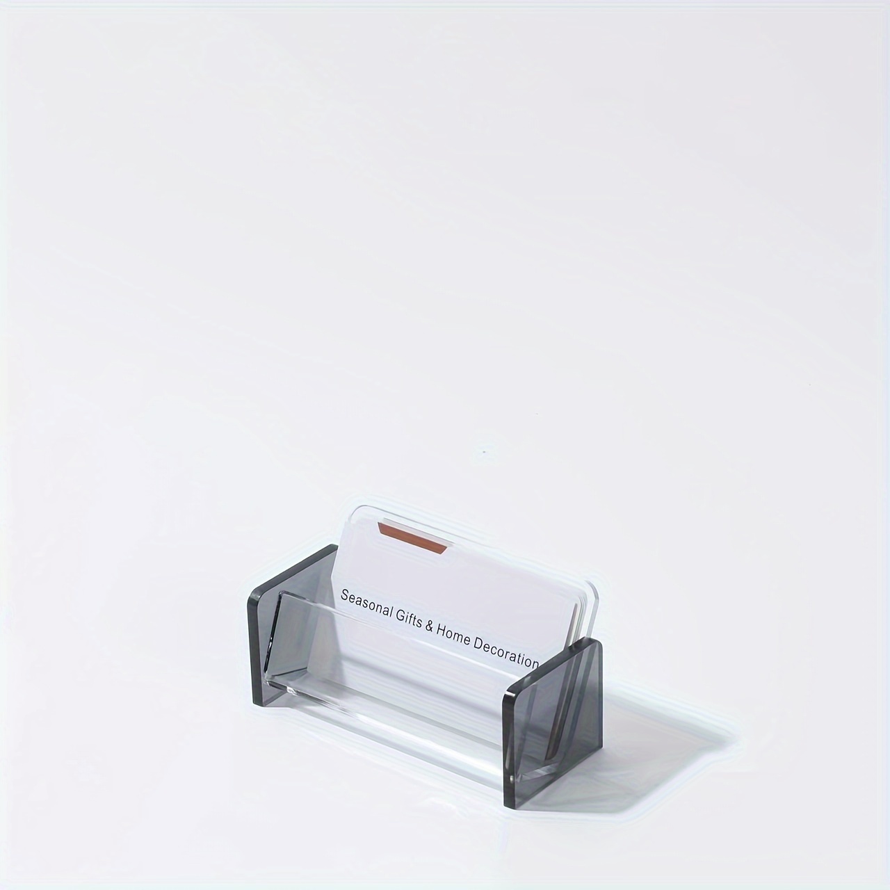 1pc Modern Fashionable Acrylic Business Card Holder For Desk Clear Plastic Business Cards Display Holders Stand Suitable For Holding 30 60 Business
