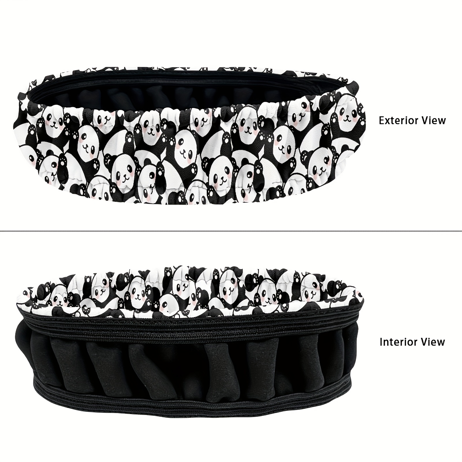 Rear View Mirror Cover Cute Panda Design Auto - Temu