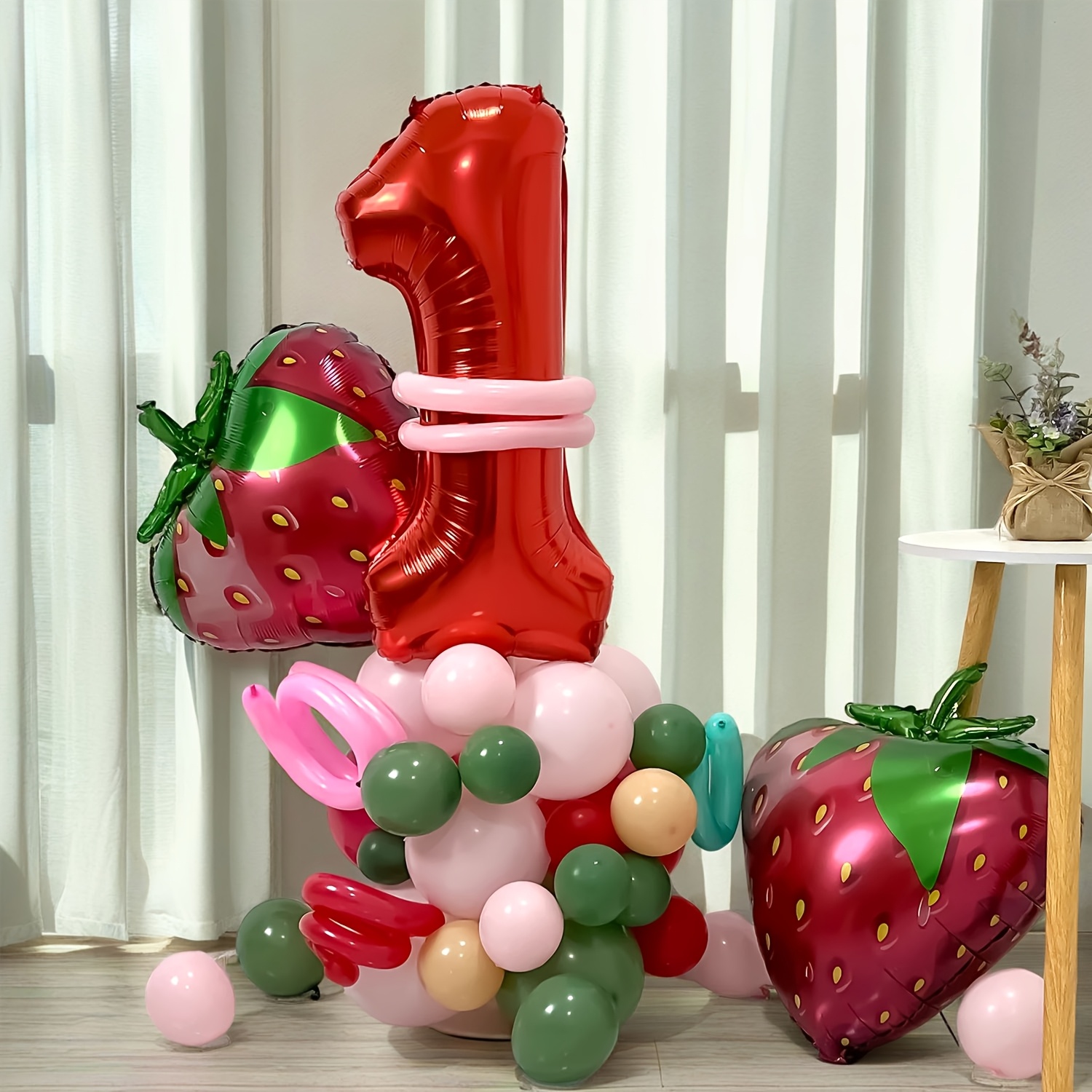 strawberry balloons sold on Temu United States