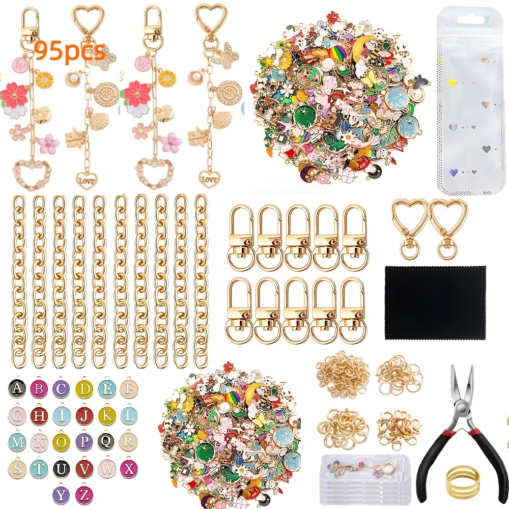 keychain making supplies sold on Temu United States