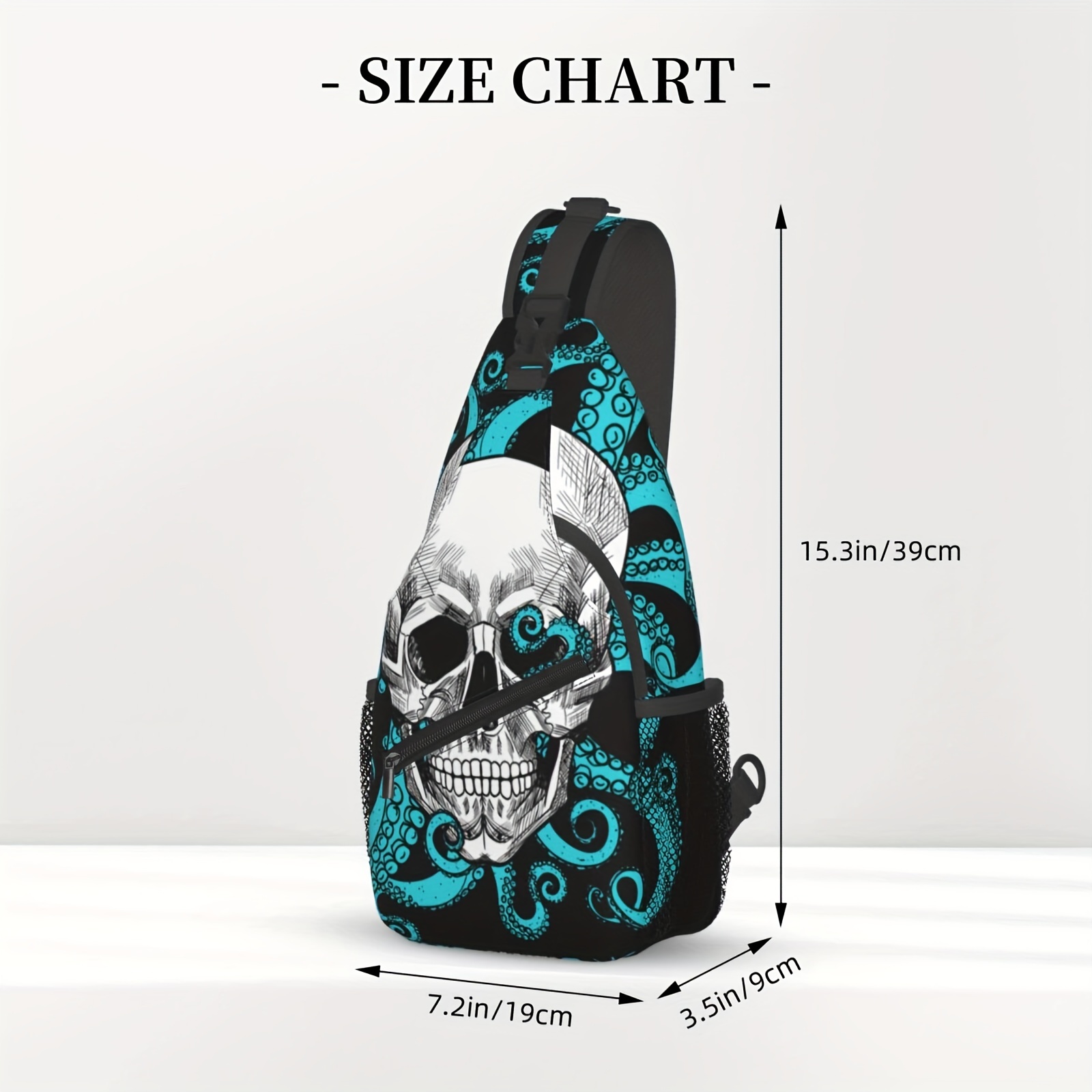 Octopus Skull Pattern Crossbody Bag Trendy Casual Adjustable - Temu ...