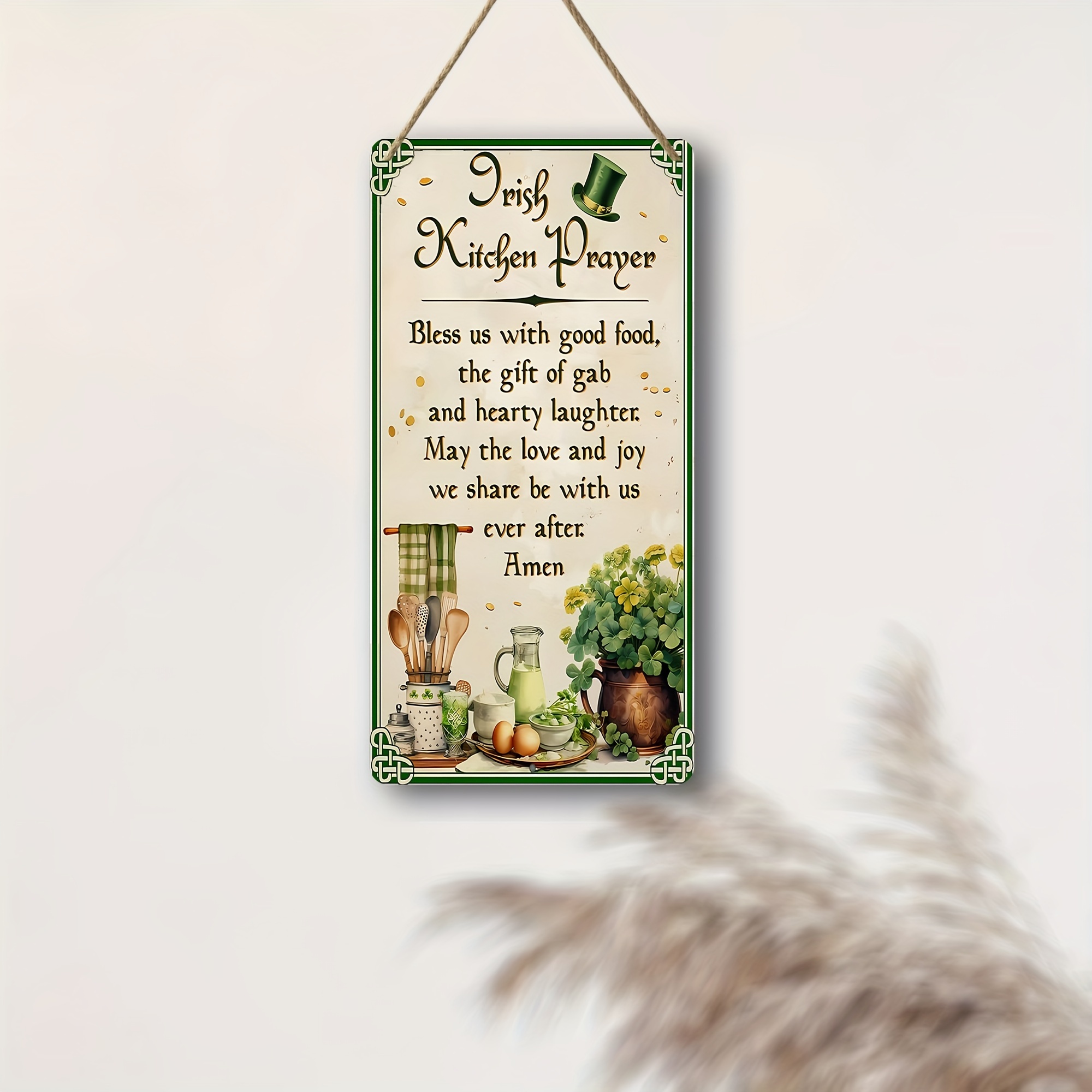 Irish Kitchen Wooden Sign Day Decor - Temu