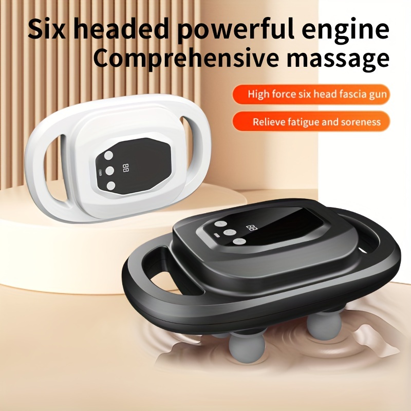 Six Head Massage Gun, Muscle Relaxation Massager, Led Screen ...