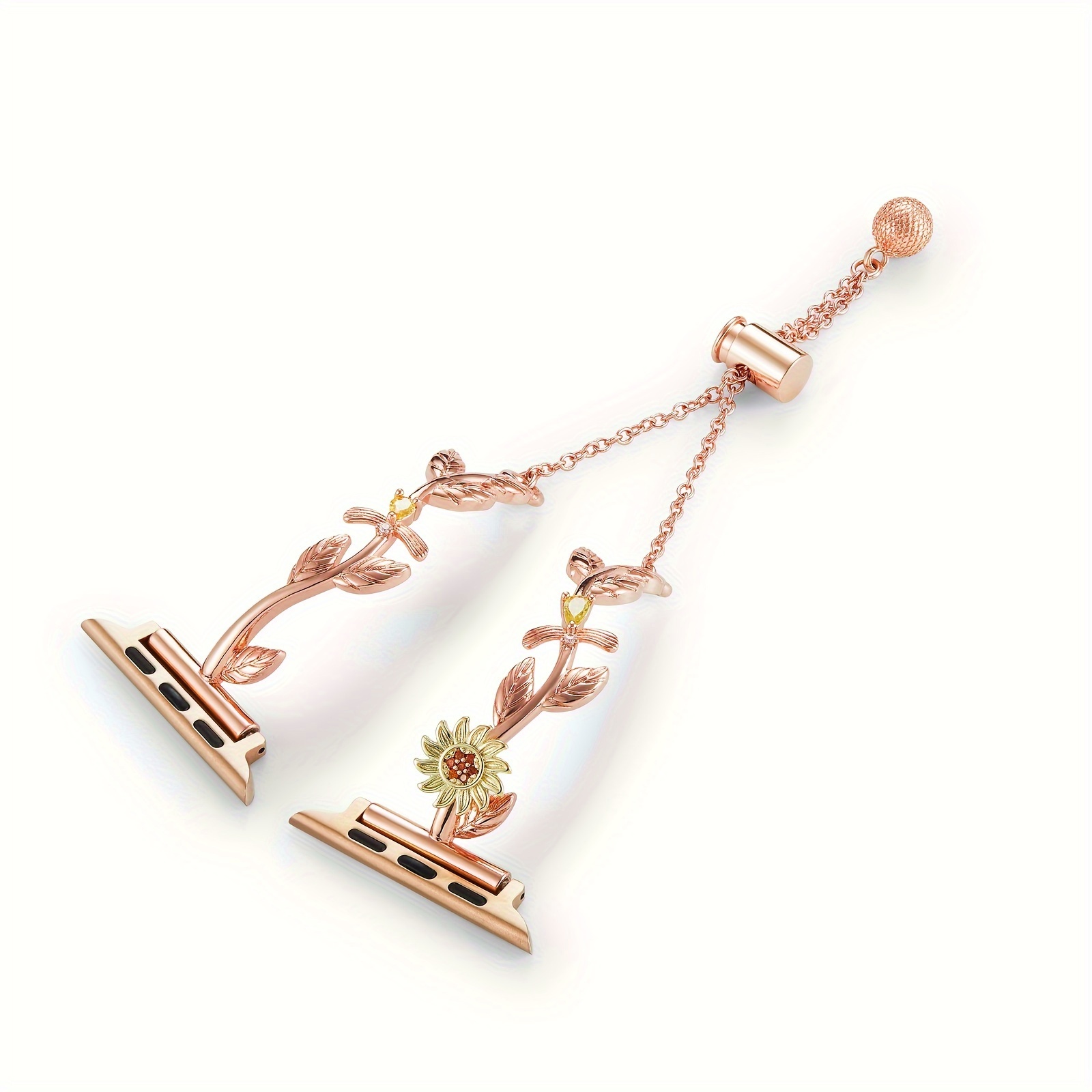Rotating Sun Flower Bangle Strap Suitable Iwatch Metal Strap - Temu ...