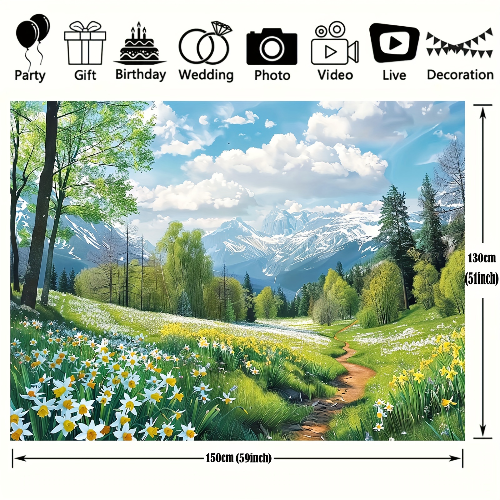 Versatile Polyester Farmhouse Backdrop Spring Summer Scenery - Temu ...