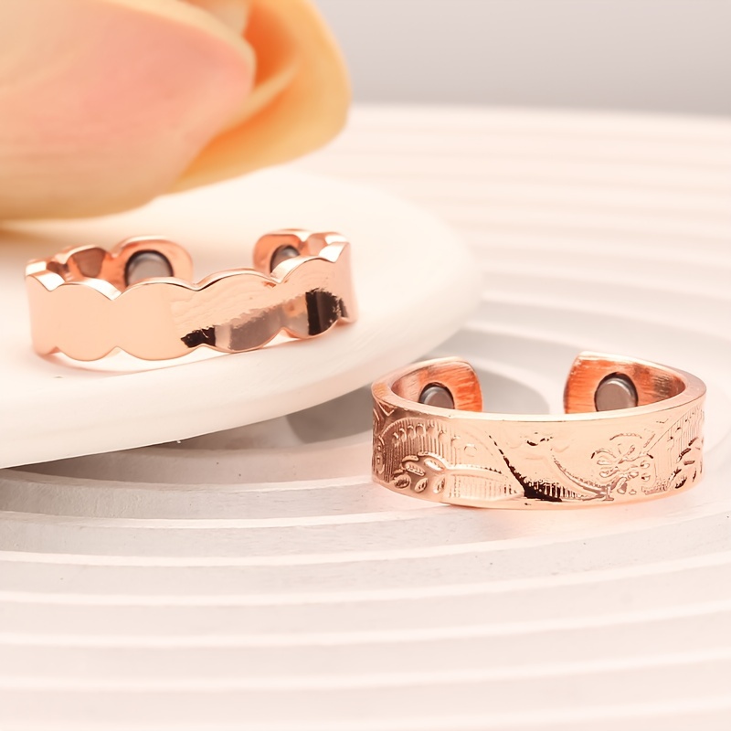 1pc copper magnetic ring for women copper ring ladies fingers thumb ring for day gift region name