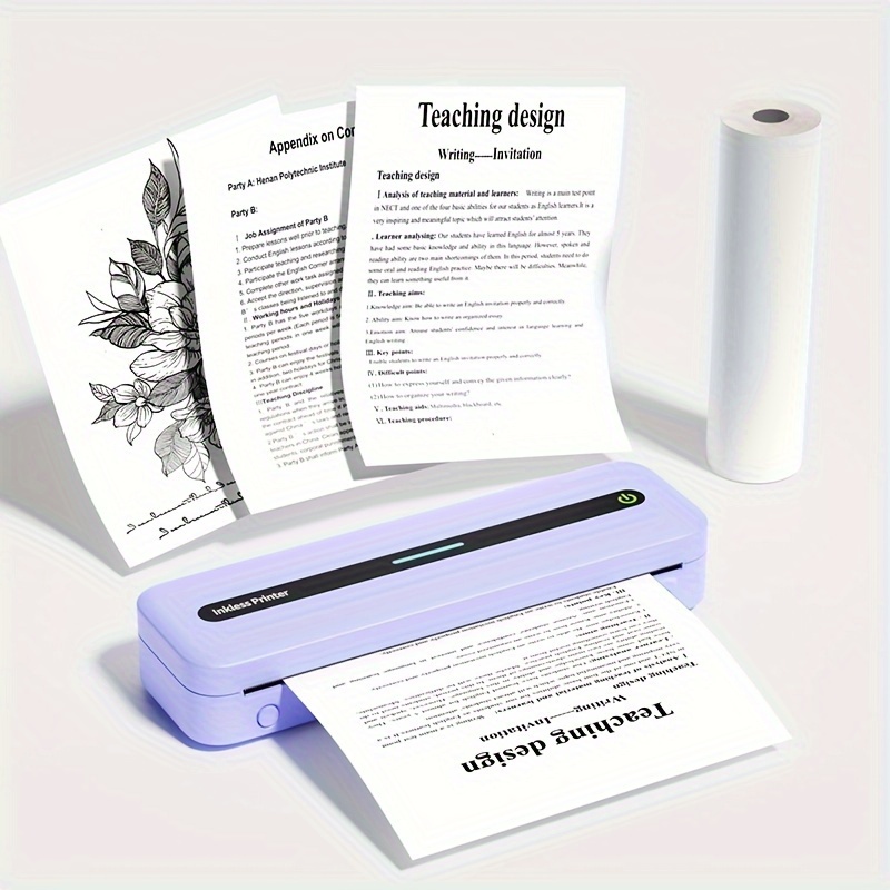 M832 Portable Inkless Printer For Wireless Thermal Printer Continuous ...