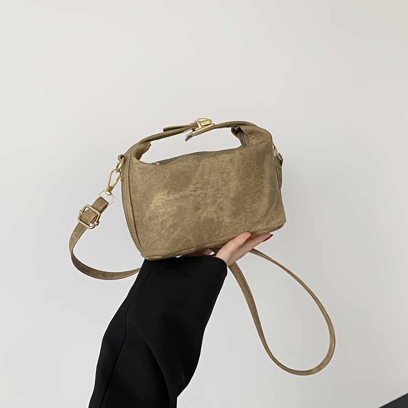 Retro Solid Color Handbag Women's Mini Crossbody Bag Niche - Temu ...