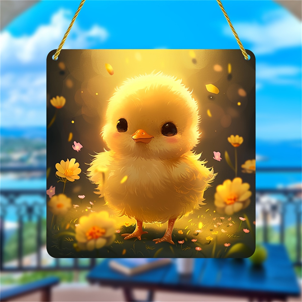 Cute Chick Suncatcher Stained Window Hanging Acrylic Sign - Temu New ...