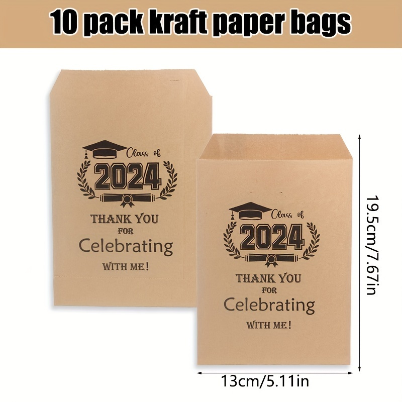 2024 graduation cookie gift bags decor bamboo fiber paper - Temu