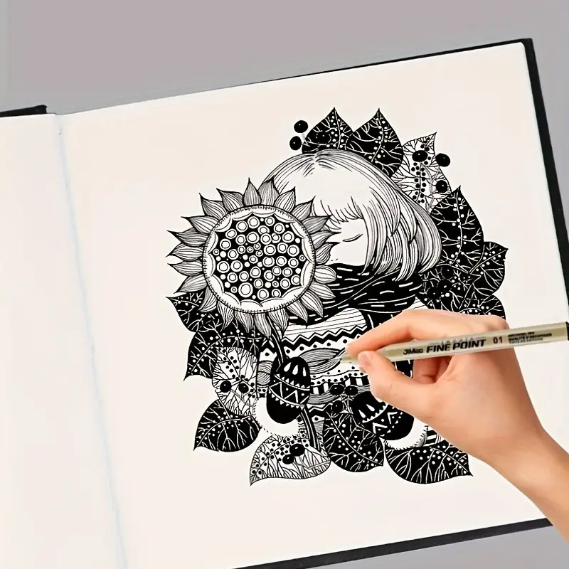 دفتر رسم فاخر من سينليهوي 50 ورقة، ورق سميك 180 جرام لكل متر مربع، مثالي للرسم والتلوين