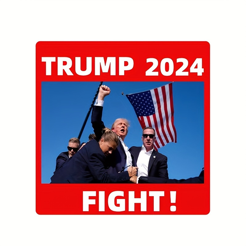 2024 Campaign Rally Stickers Star Pattern Plastic Self - Temu United
