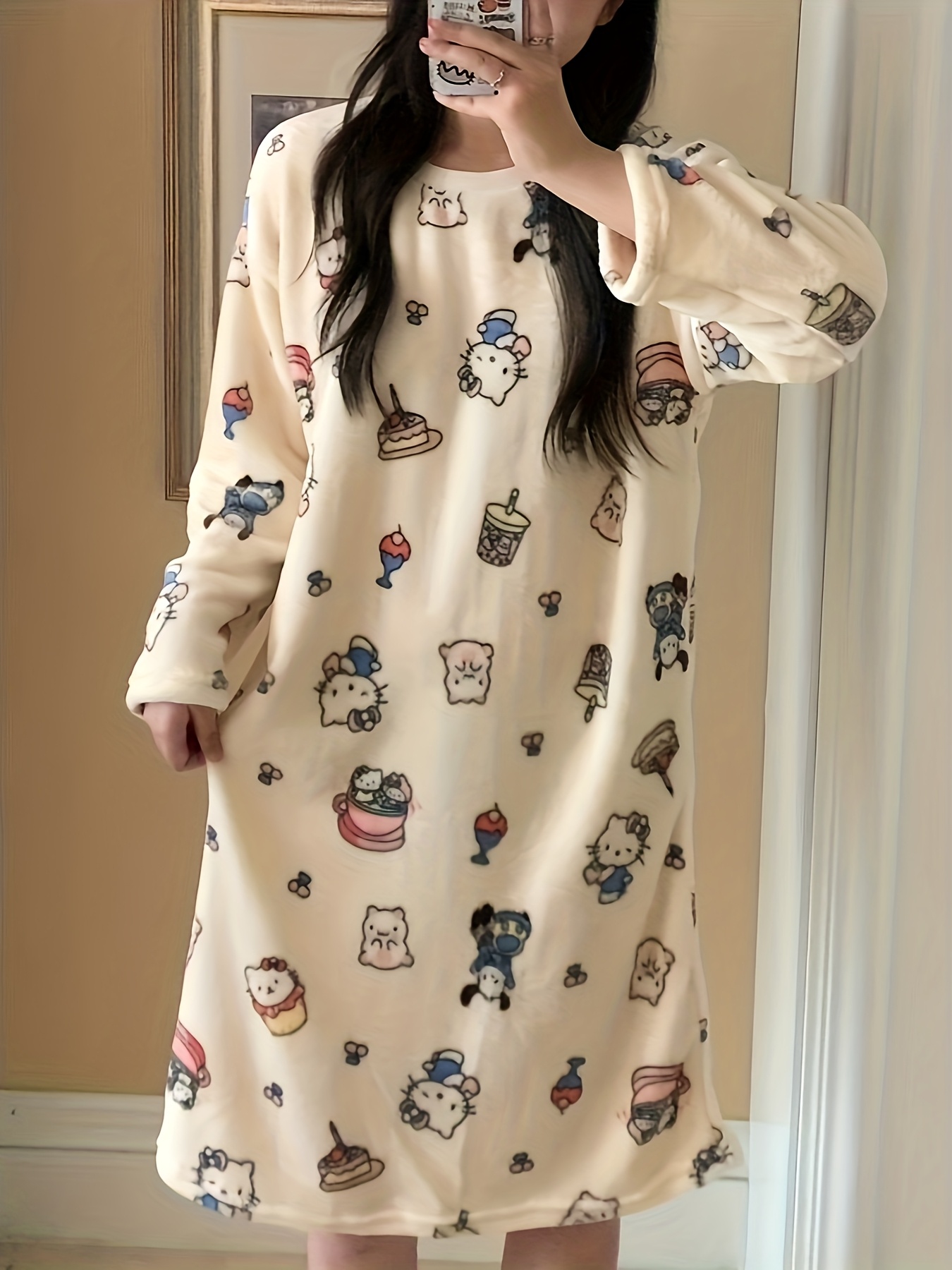 flannel nightgown sold on Temu United States