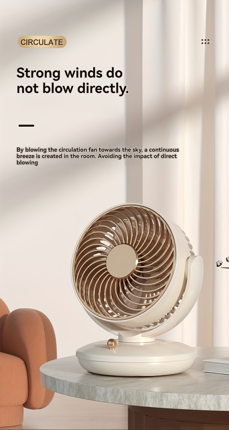 Electric Fan Moving Head Fan Desktop Circulation Fan Left - Temu United ...