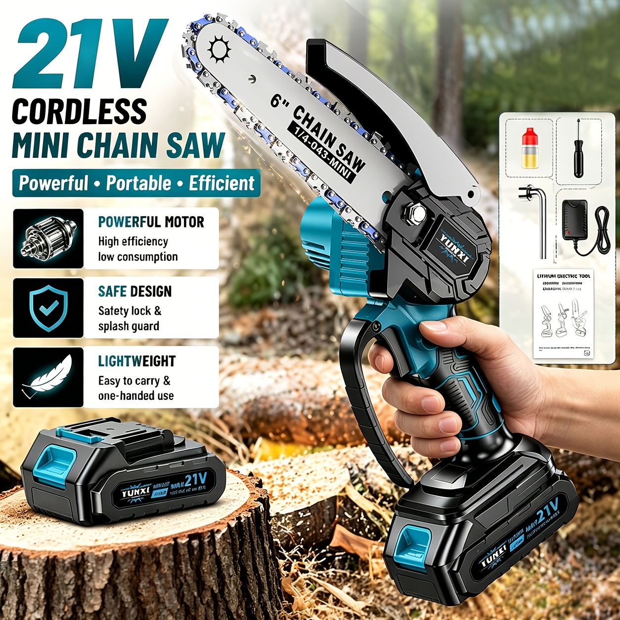 battery chain saws sold on Temu Canada