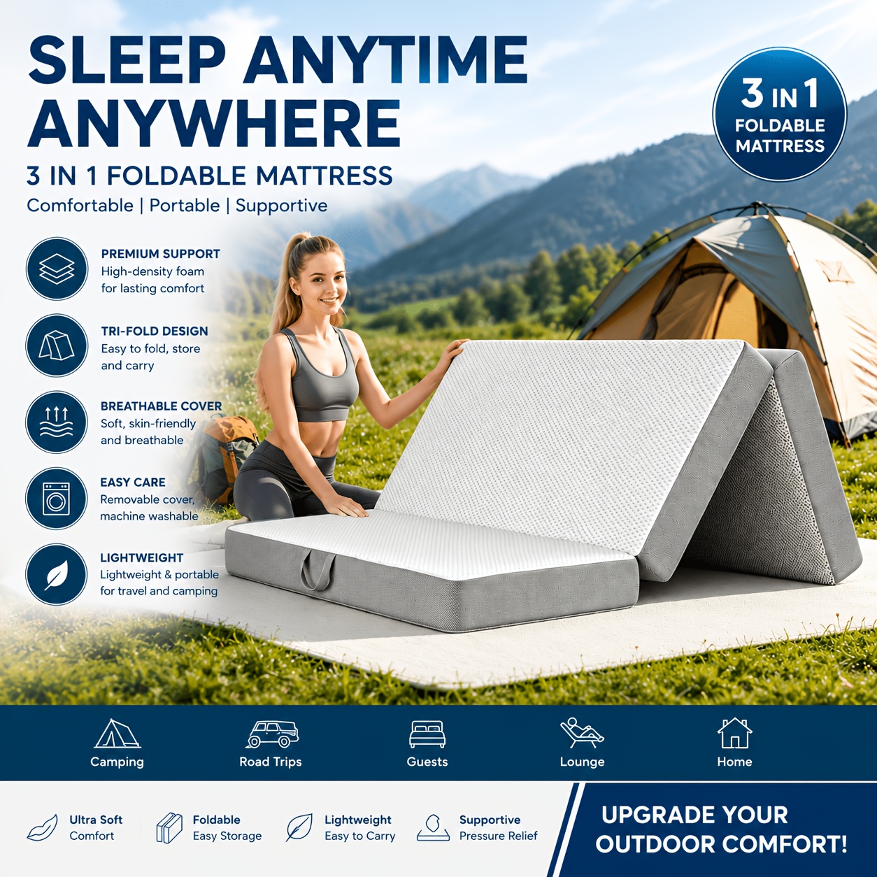futon floor mattress sold on Temu United States