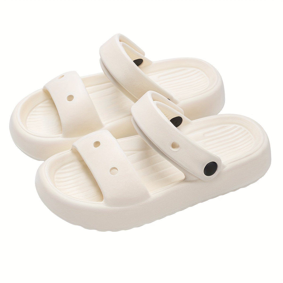 Womens Solid Color Slides Casual Open Toe Soft Sole Summer - Temu ...