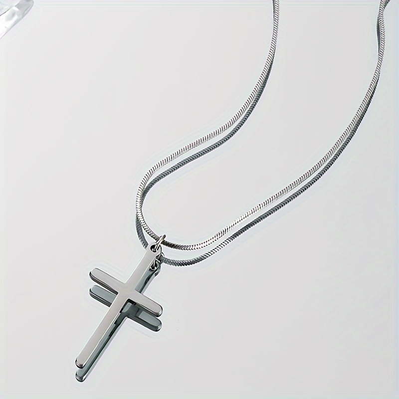 Cross Pendant Necklace Men Trendy Accessory Men - Temu United Kingdom